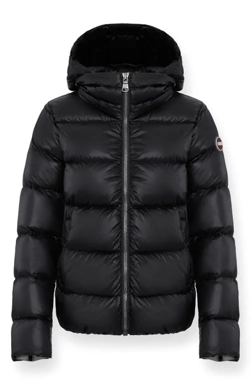COLMAR Hooded Down Puffer Jacket - Black-dark Steel