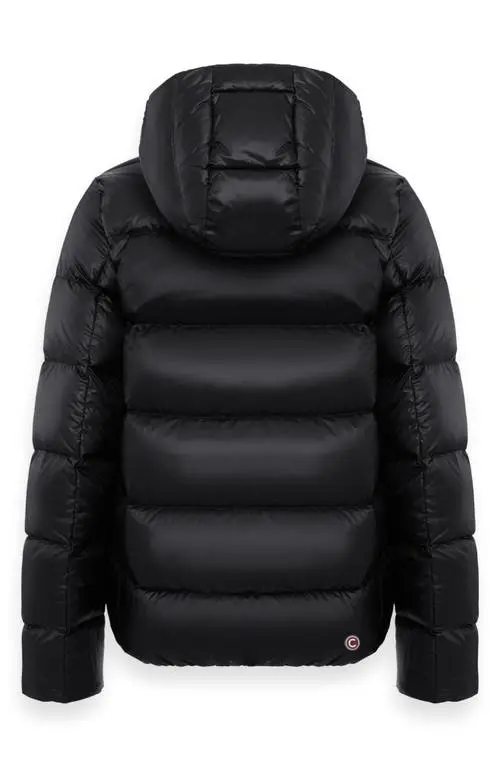 COLMAR Hooded Down Puffer Jacket - Black-dark Steel