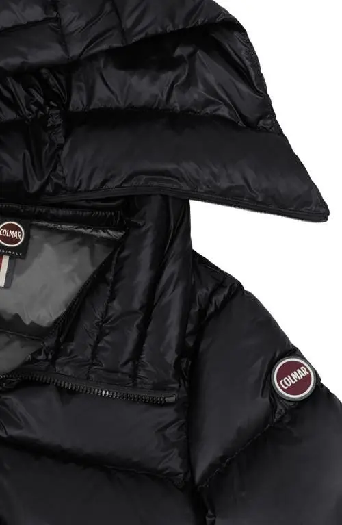COLMAR Hooded Down Puffer Jacket - Black-dark Steel