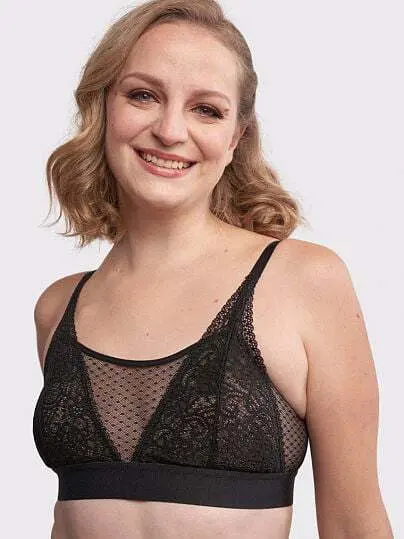 Victoria's Secret Anaono Maggie Cupless Mastectomy Bralette - Black