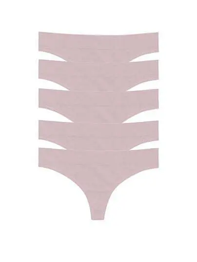 Victoria's Secret Mindd 5-pack Regular Rise Thong Panties - Beige