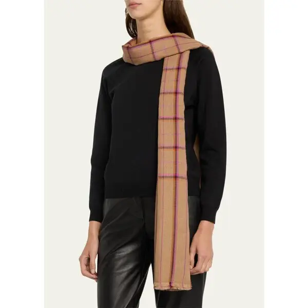 Denis Colomb Kita Plaid Cashmere Shawl