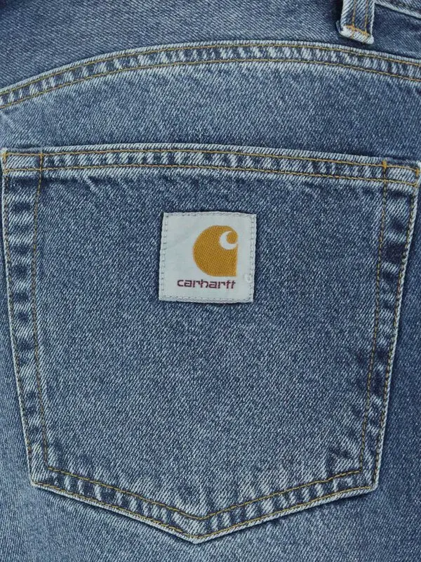 Carhartt Work In Progress Straight Leg Cotton Jeans - Navy