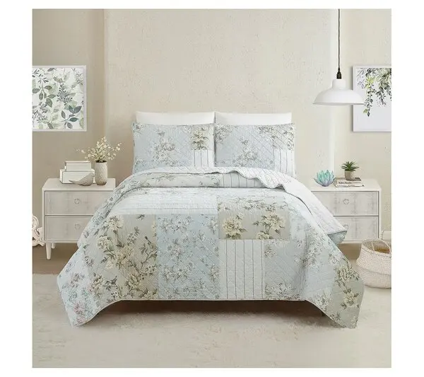 MODERN HEIRLOOM Claire 3-piece Full/queen Quilt Set - One-color