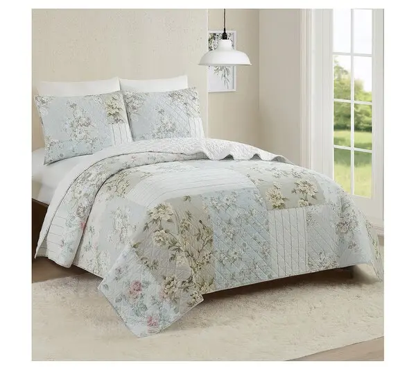 MODERN HEIRLOOM Claire 3-piece Full/queen Quilt Set
