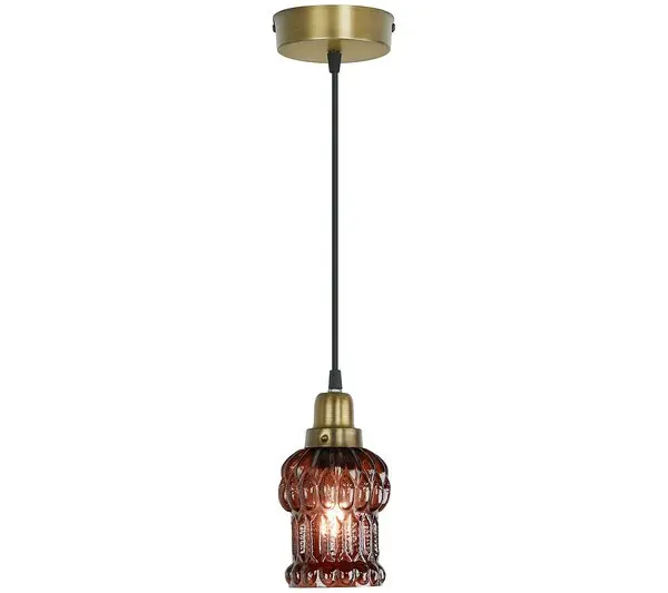 RIVER OF GOODS 4.5' W 1-light Gillian Glass And Metal Pendant - One-color