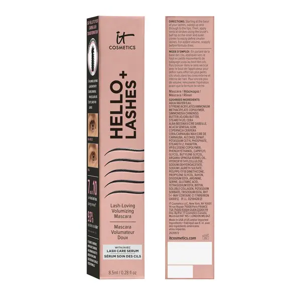 IT COSMETICS Hello Lashes+ Volumizing Mascara With Lash Serum - Black