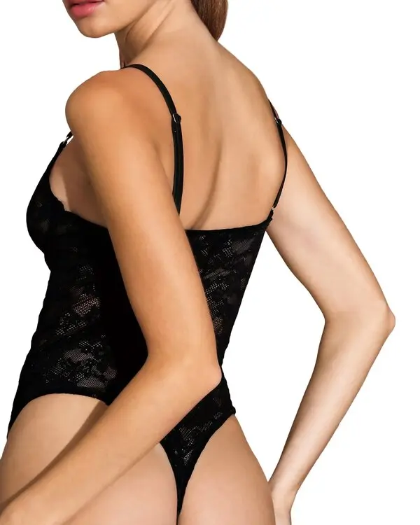 FLEUR DU MAL Stretch Multifit Lace Bodysuit - Black