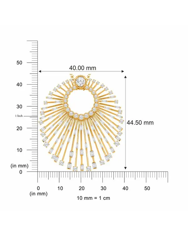 HARAKH Diamond Statement Pendant Necklace