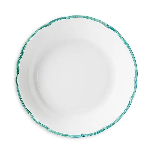 DEGRENNE PARIS Reminiscence Coupe Plates, Set Of 4 - White/green