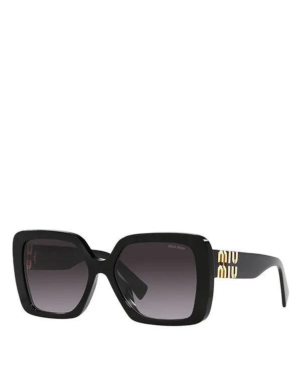 Miu Miu 56mm Square Sunglasses - Black/gray Gradient