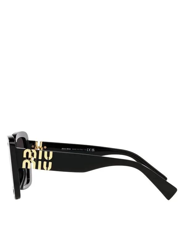 Miu Miu 56mm Square Sunglasses - Black/gray Gradient