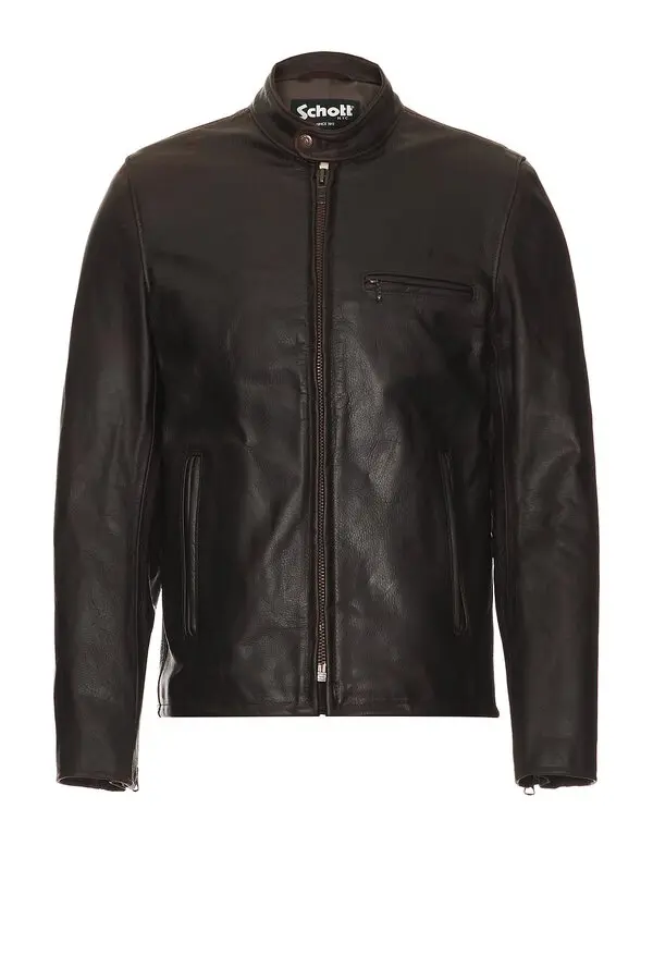 SCHOTT Cafe Racer Jacket - Brandy