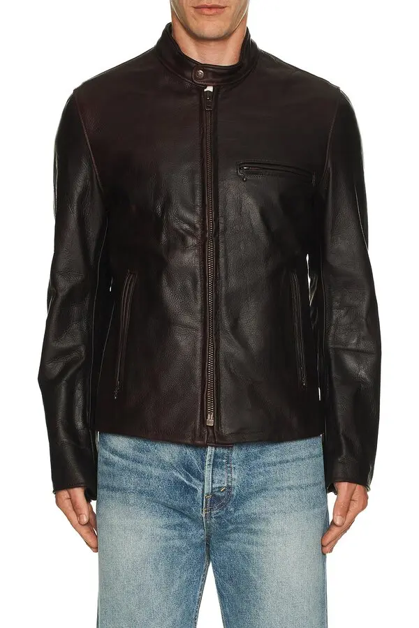 SCHOTT Cafe Racer Jacket - Brandy