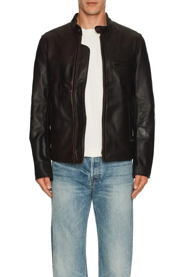 SCHOTT Cafe Racer Jacket - Brandy
