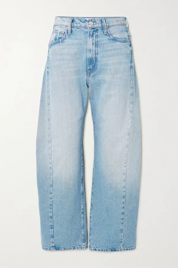 MOTHER Net Sustain The Half Pipe Ankle Cropped Jeans - Blue