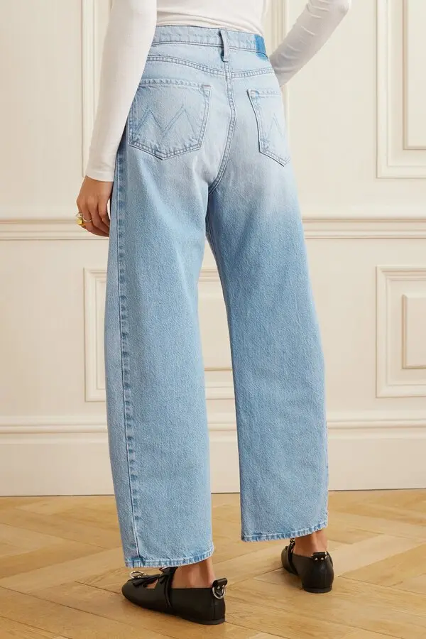 MOTHER Net Sustain The Half Pipe Ankle Cropped Jeans - Blue