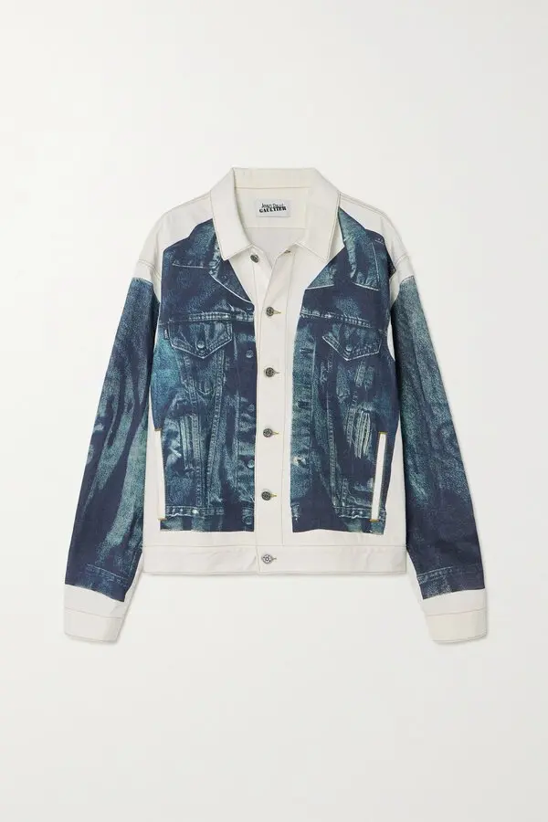 JEAN PAUL GAULTIER Trompe L'oeil Printed Denim Jacket