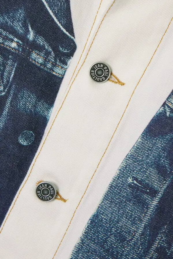 JEAN PAUL GAULTIER Trompe L'oeil Printed Denim Jacket