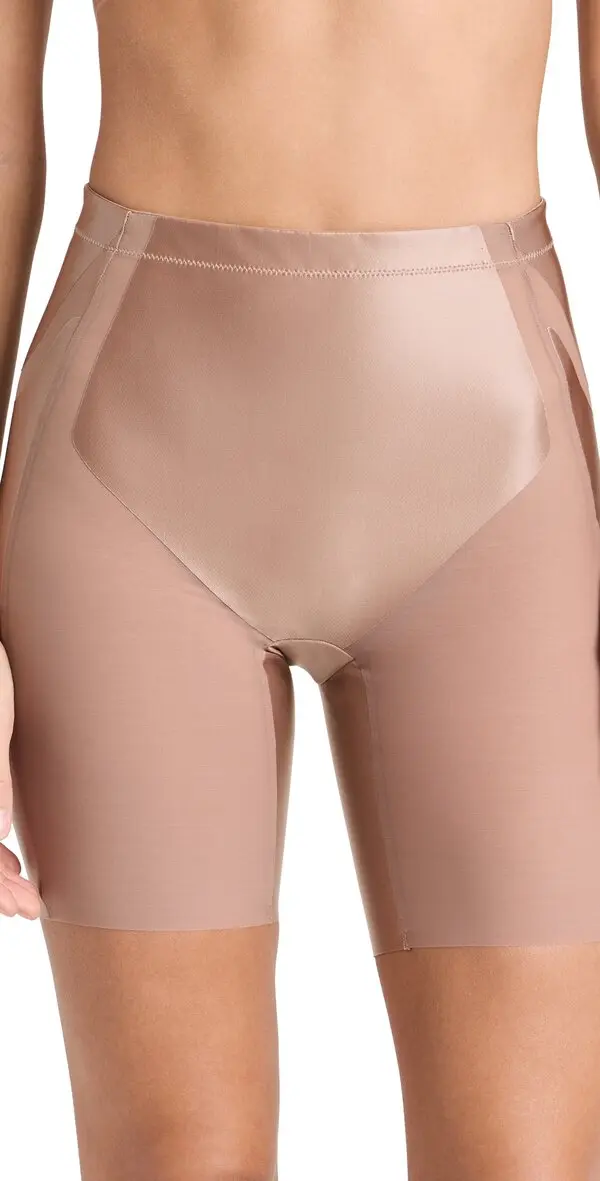 Spanx Shape Booty-lifting Mid-thigh Short - Cafe Au Lait
