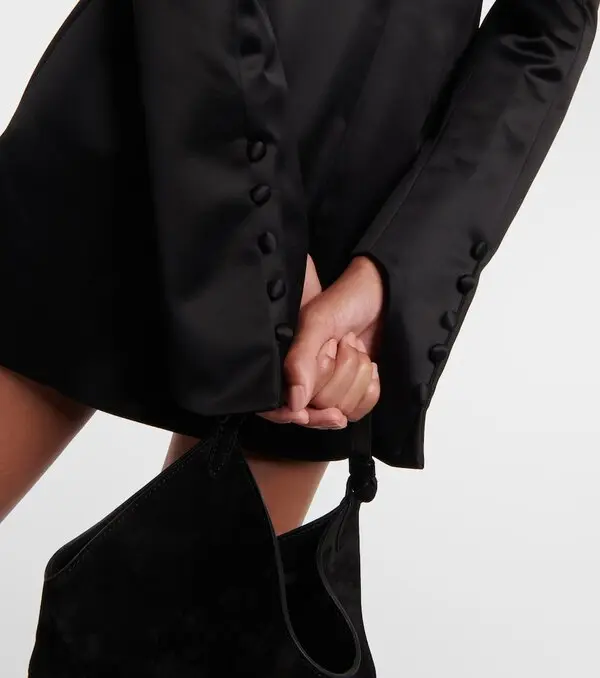 khaite tate mini dress KHAITE Tate Dress in Black