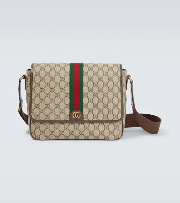 Gucci Ophidia Medium Gg Canvas Shoulder Bag - Beige