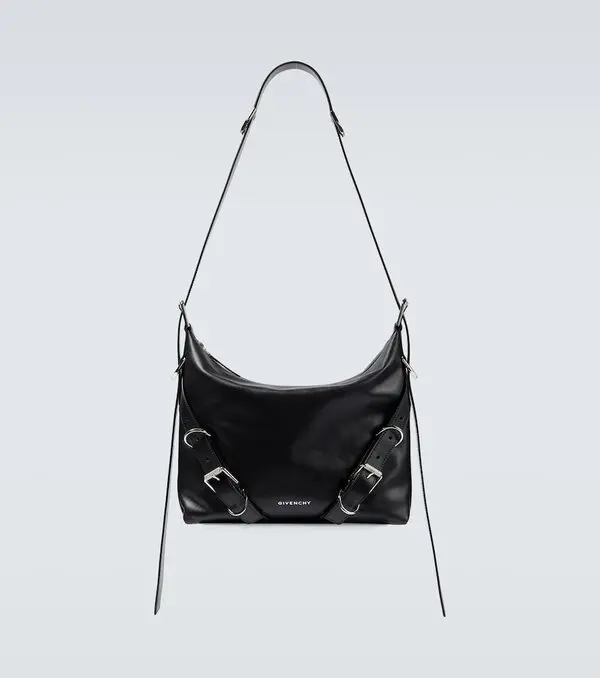 Givenchy Voyou Medium Leather Crossbody Bag - Black