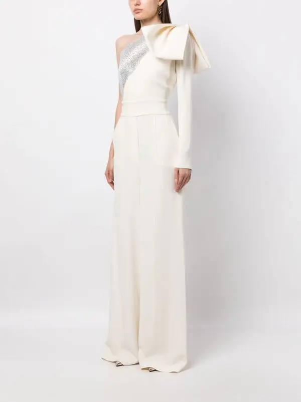 Elie Saab Crystal-embellished One-shoulder Jumpsuit