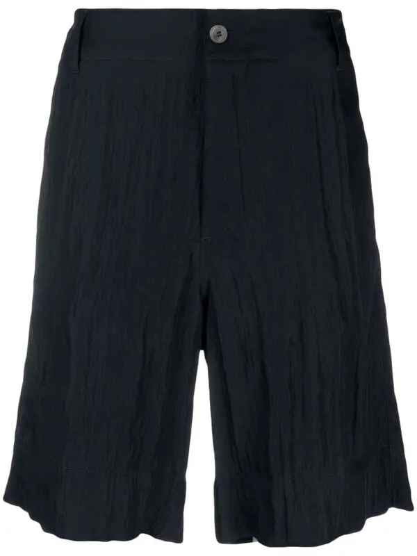 Giorgio Armani Crinkled Wide-leg Shorts - Blue