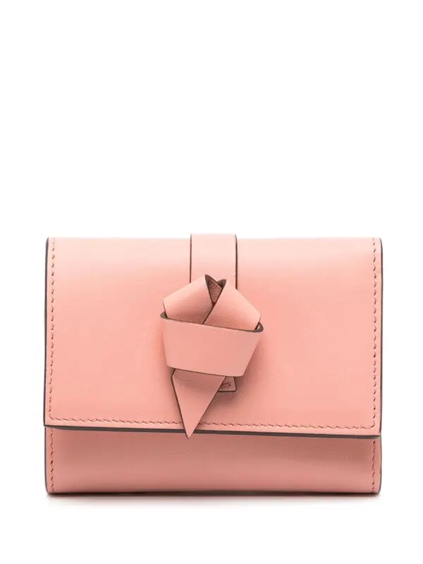 Acne Studios Knot-detail Leather Wallet - Pink