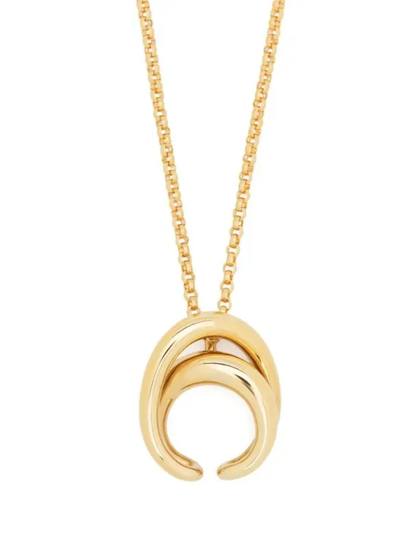 Charlotte Chesnais Initial Medallion Pendant Necklace - Gold