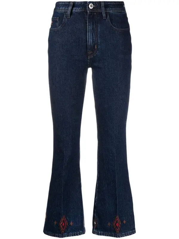 Jacob Cohen Victoria Embroidered Cropped Jeans