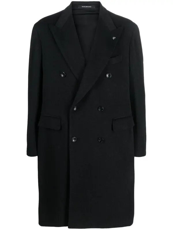 Tagliatore Logo-plaque Double-breasted Coat