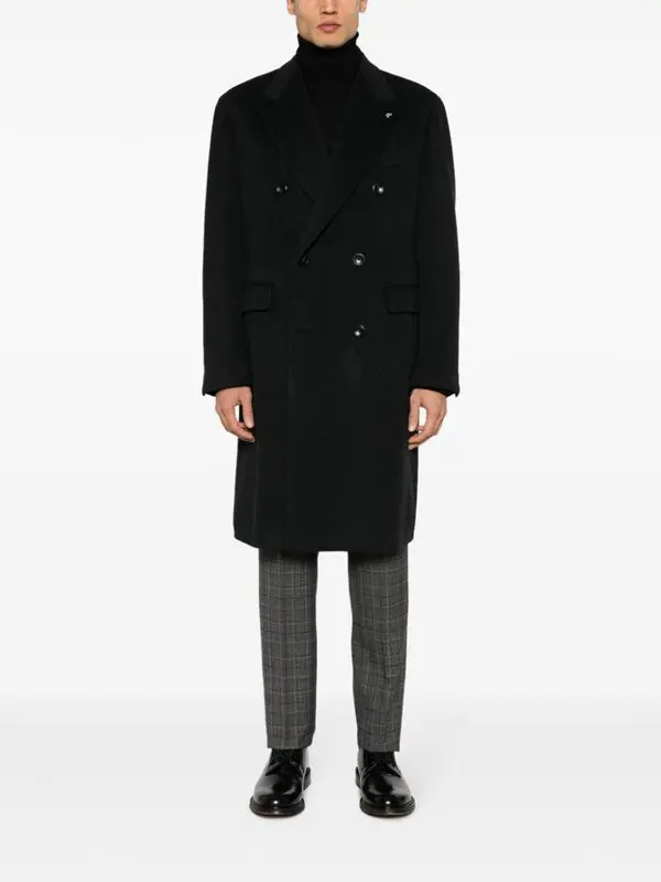 Tagliatore Logo-plaque Double-breasted Coat