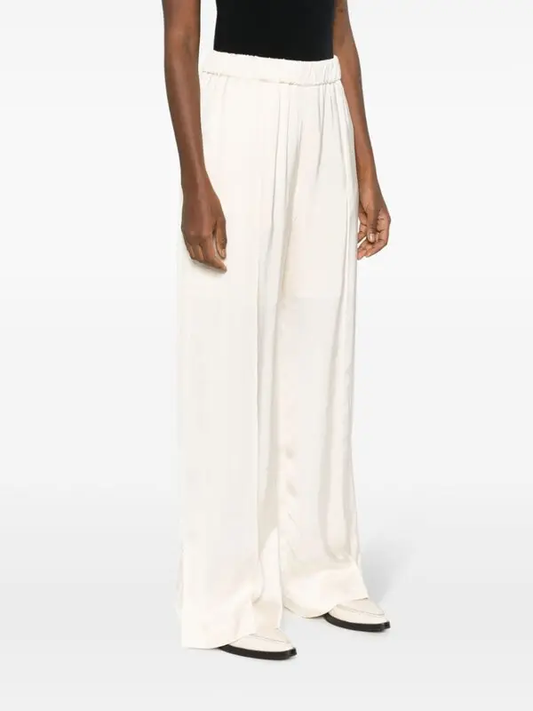 JIL SANDER Pressed-crease Flared Trousers - Neutrals