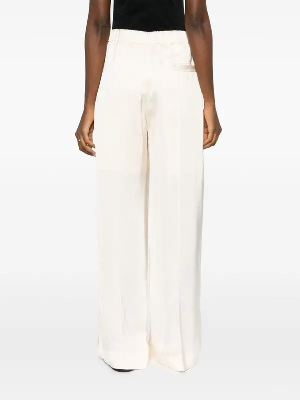 JIL SANDER Pressed-crease Flared Trousers - Neutrals