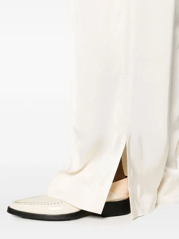 JIL SANDER Pressed-crease Flared Trousers - Neutrals