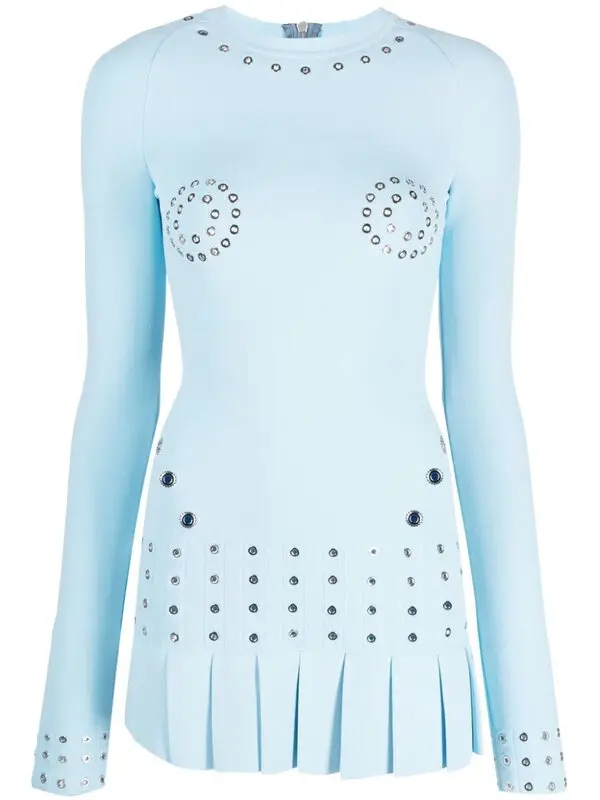 Off-White Eyelet-embellished Minidress