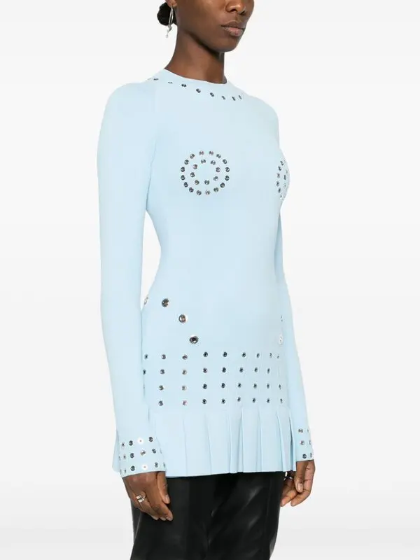 Off-White Eyelet-embellished Minidress