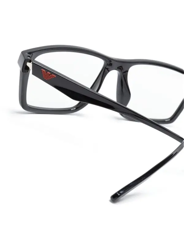 Emporio Armani Rectangle Frame Eyeglasses - Black