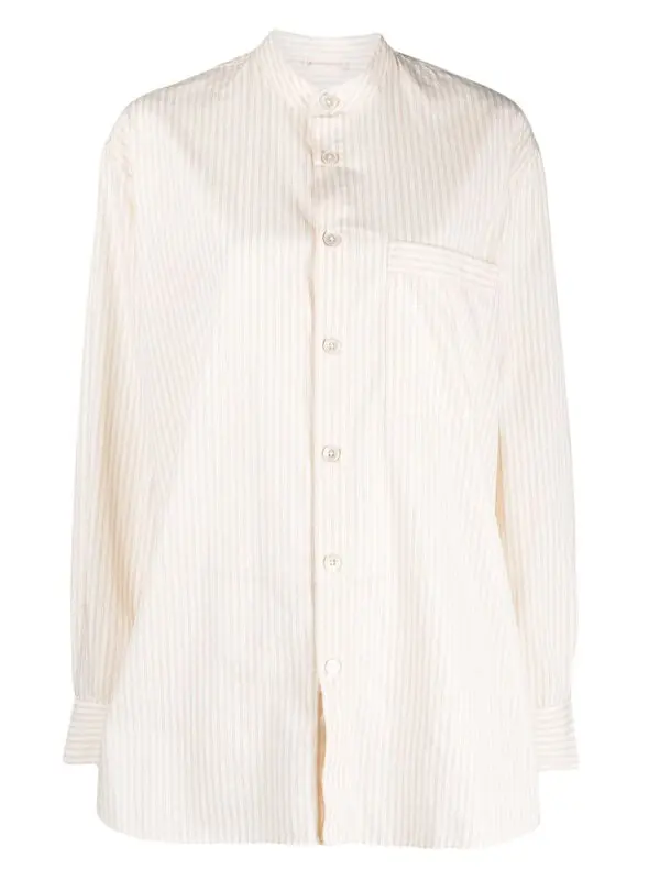BIRKENSTOCK Striped Organic Cotton Pyjama Shirt - Neutrals