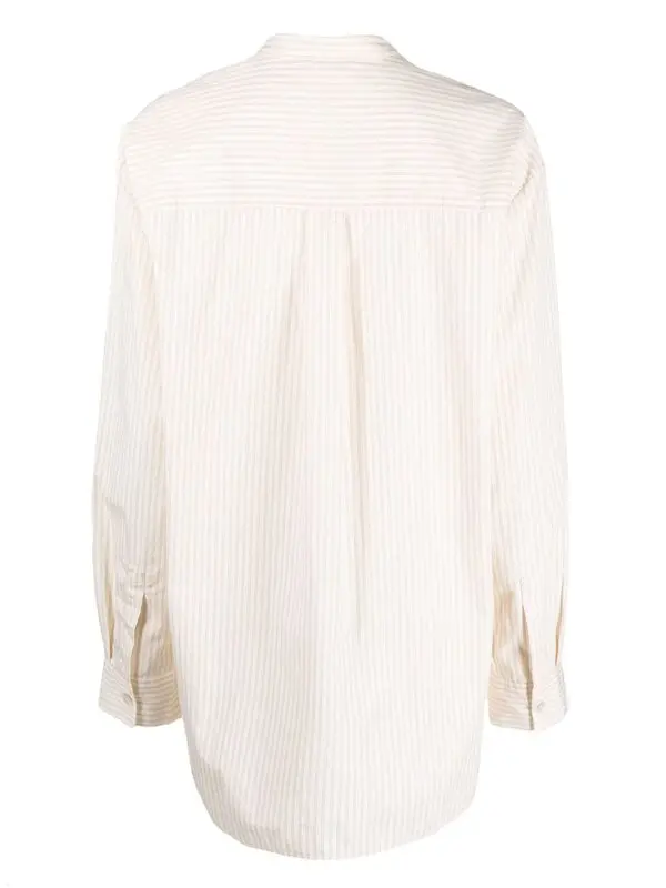 BIRKENSTOCK Striped Organic Cotton Pyjama Shirt - Neutrals