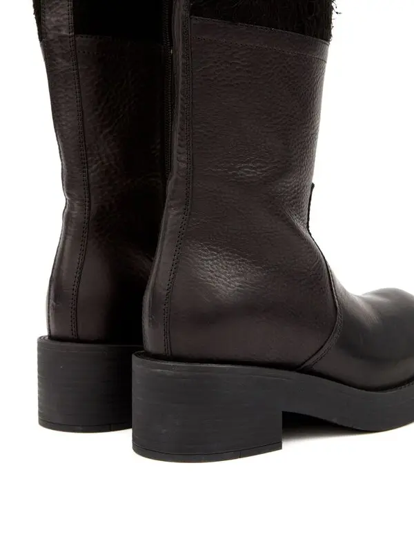 MAISON MARGIELA Panelled Buckled Leather Boots