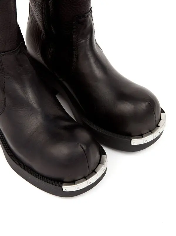 MAISON MARGIELA Panelled Buckled Leather Boots