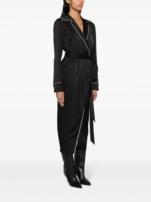 Philosophy Di Lorenzo Serafini Contrasting-trim Wrap Midi Dress