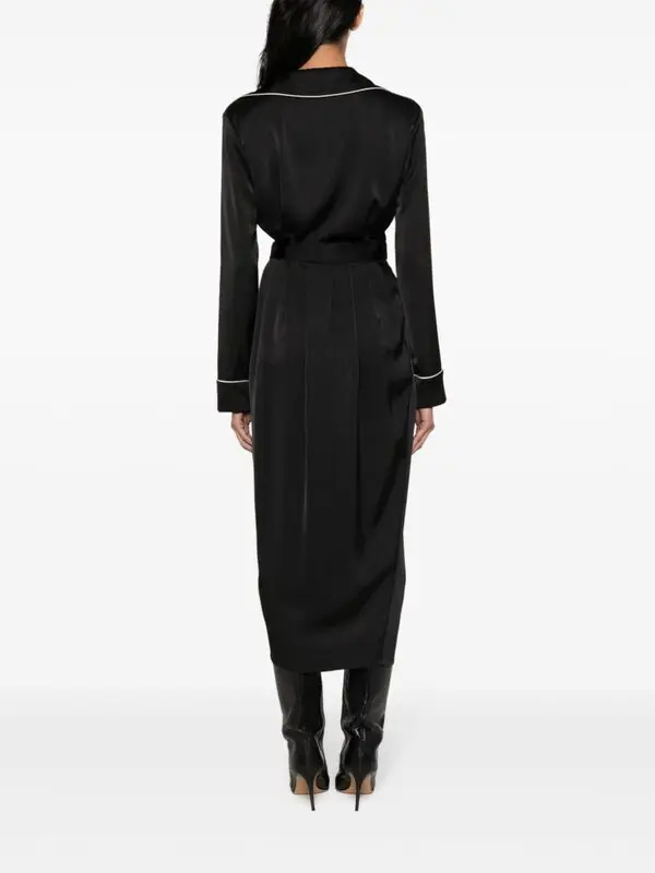 Philosophy Di Lorenzo Serafini Contrasting-trim Wrap Midi Dress