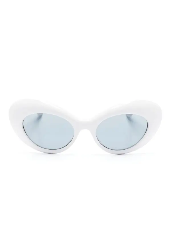 Versace La Medusa Oval-frame Sunglasses - White