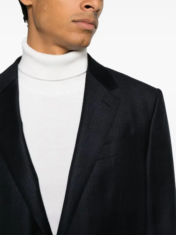 Zegna Single-breasted Checked Wool Suit