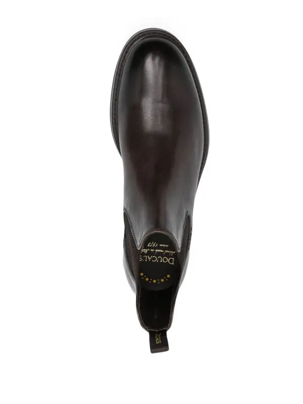 DOUCAL'S Round-toe Leather Boots
