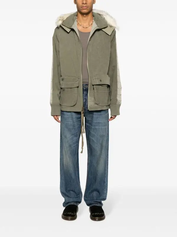 GREG LAUREN Army Tent Retro Zip-up Jacket - Green